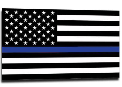 Sticker: Thin Blue Line American Flag – Tri County Police Products