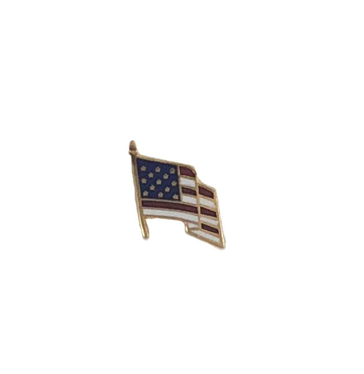 Pin: American Flag 3/8 with single post Gold – Tri County Police Products